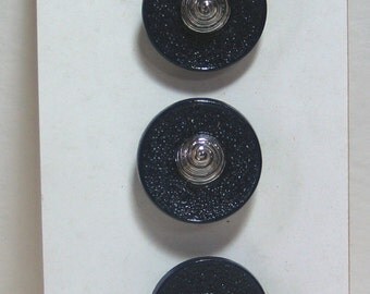 Original card of 11/16 Blue Glass Buttons by vintagebuttonsplus