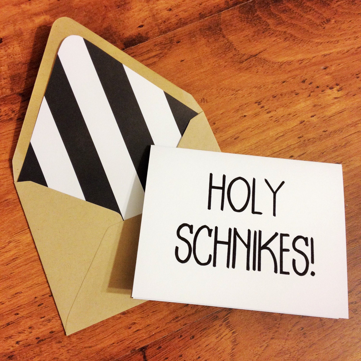 Holy Schnikes // Funny Card // Tommy Boy Card // Blank