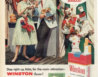 Winston cigarette ad | Etsy