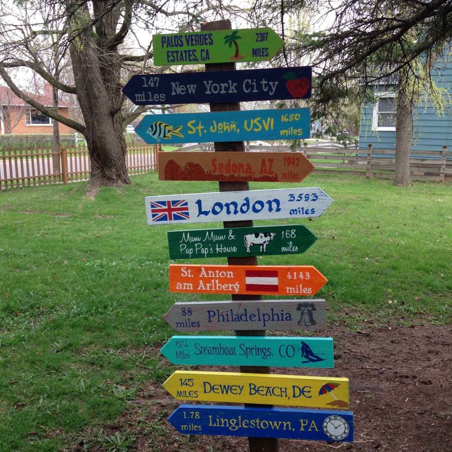 19 Pack Custom Wooden Directional Signs