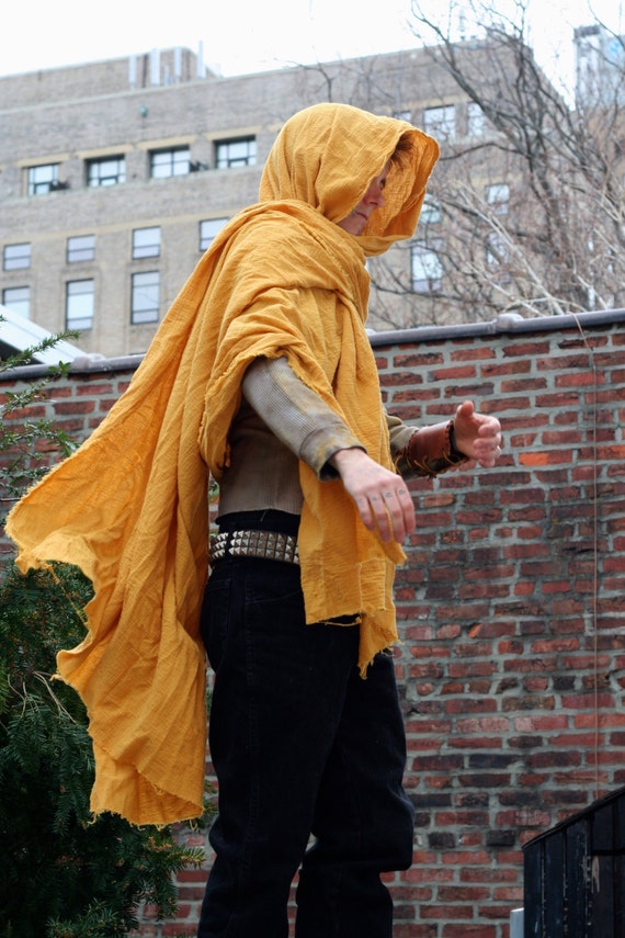 Golden Desert Wrap Cloak lightweight cotton cloak shawl