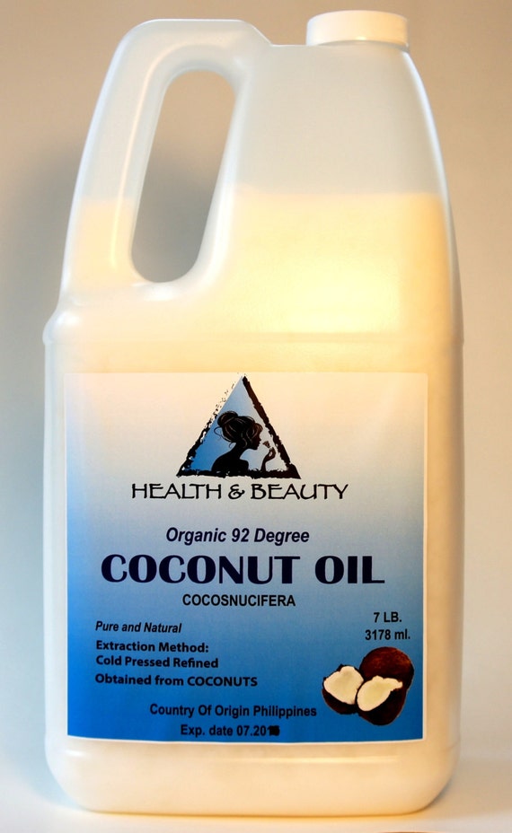 7 Lb 1 gal COCONUT OIL 92 DEGREE Organic Carrier by HBOilsCenter