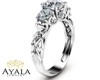 Ayala Jewelry Unique Engagement Ring Rose Gold by AyalaDiamonds