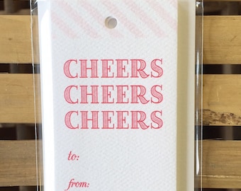 Cheers gift tags | Etsy