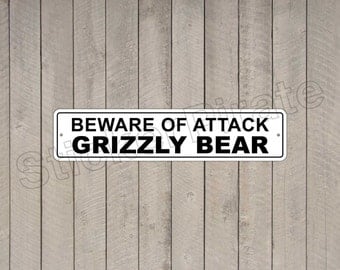 Beware of bear sign | Etsy