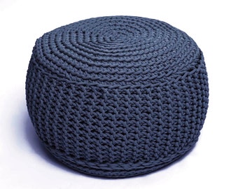 Navy blue pouf | Etsy