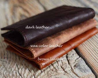 Leather card wallet | Etsy