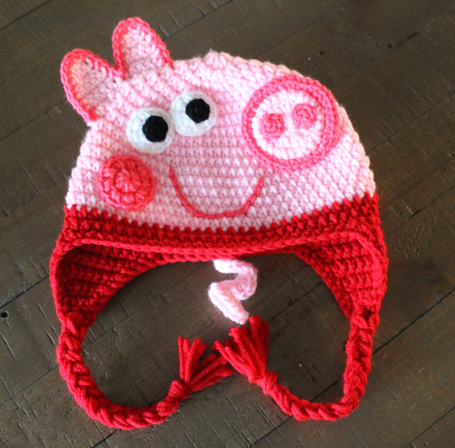 Peppa Pig or George Crochet Hat Handmade to Order Newborn