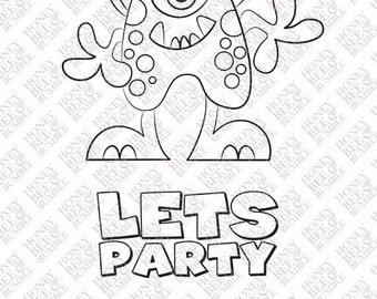 Monster stamps | Etsy