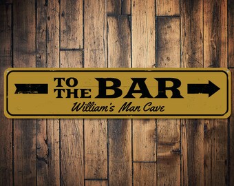 Bar this way sign | Etsy