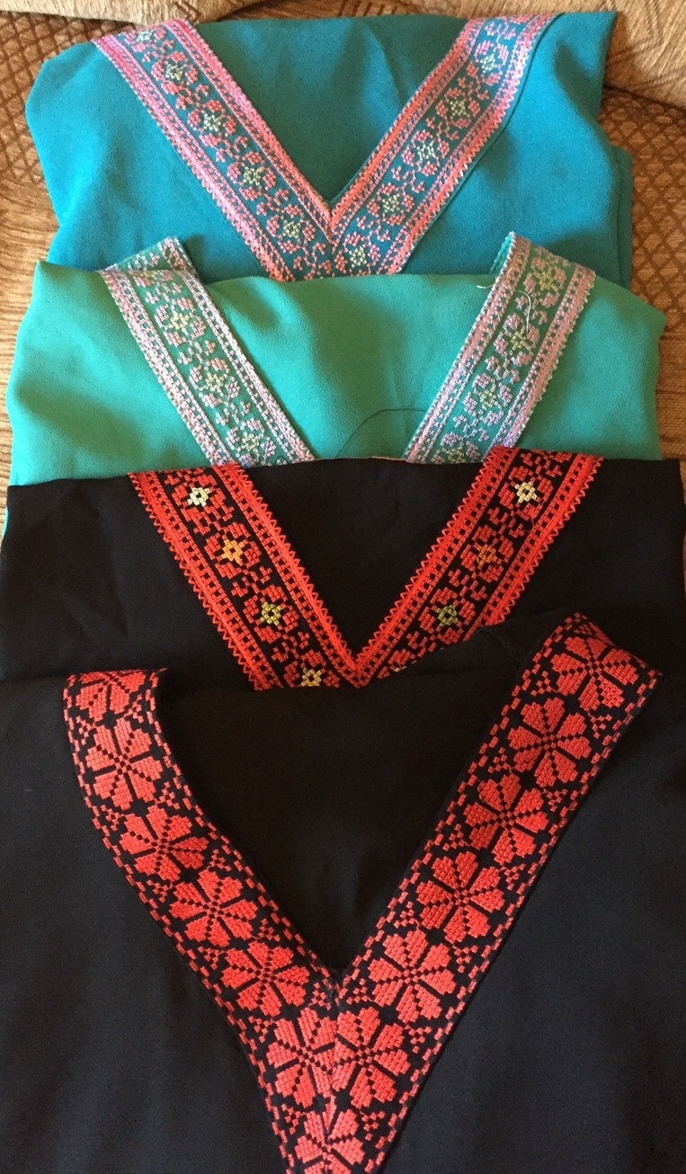 Palestinian Embroidery / Cross Stitch tunic in different
