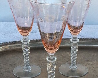 Unique crystal stemware related items | Etsy