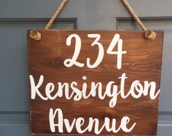 Rustic address sign | Etsy