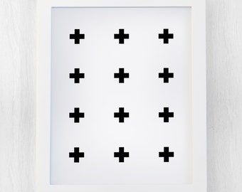 Unique plus sign pattern related items | Etsy