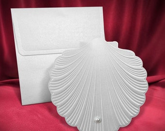 Unique shell invitations related items | Etsy