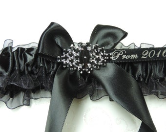 Silver prom garter Prom Garters Custom color by PromGarterGlitz