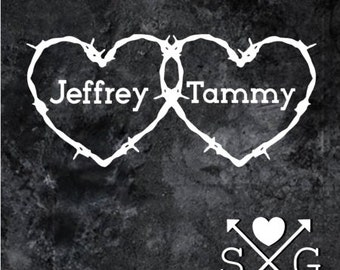 Barbed wire monogram | Etsy