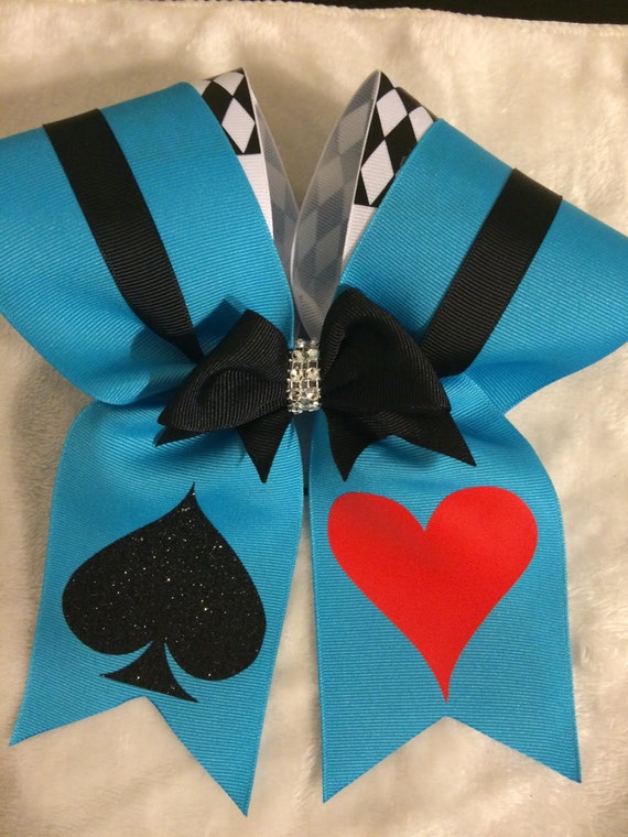 Alice In Wonderland Inspired Cheer Bow