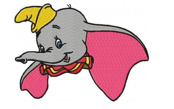 Dumbo Face Machine Embroidery Design 100100 44 by EmbDesignStudio