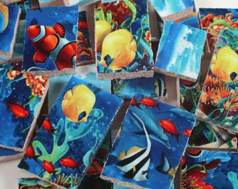 Tropical fish tile | Etsy