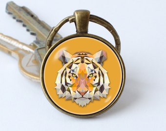 Tiger keychain | Etsy