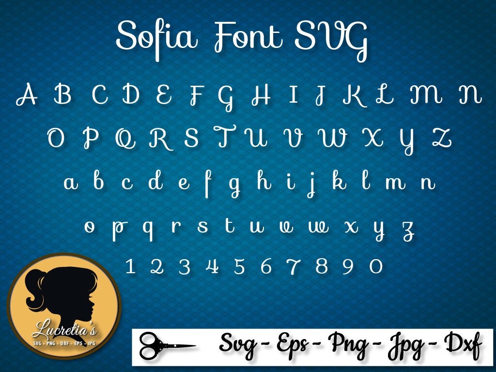 Sofia font svg Sofia font silhouette Alphabet letters SVG