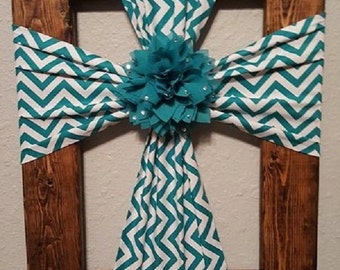 Items similar to Vintage Inspired Cross in Teal with Hand Aging on Etsy