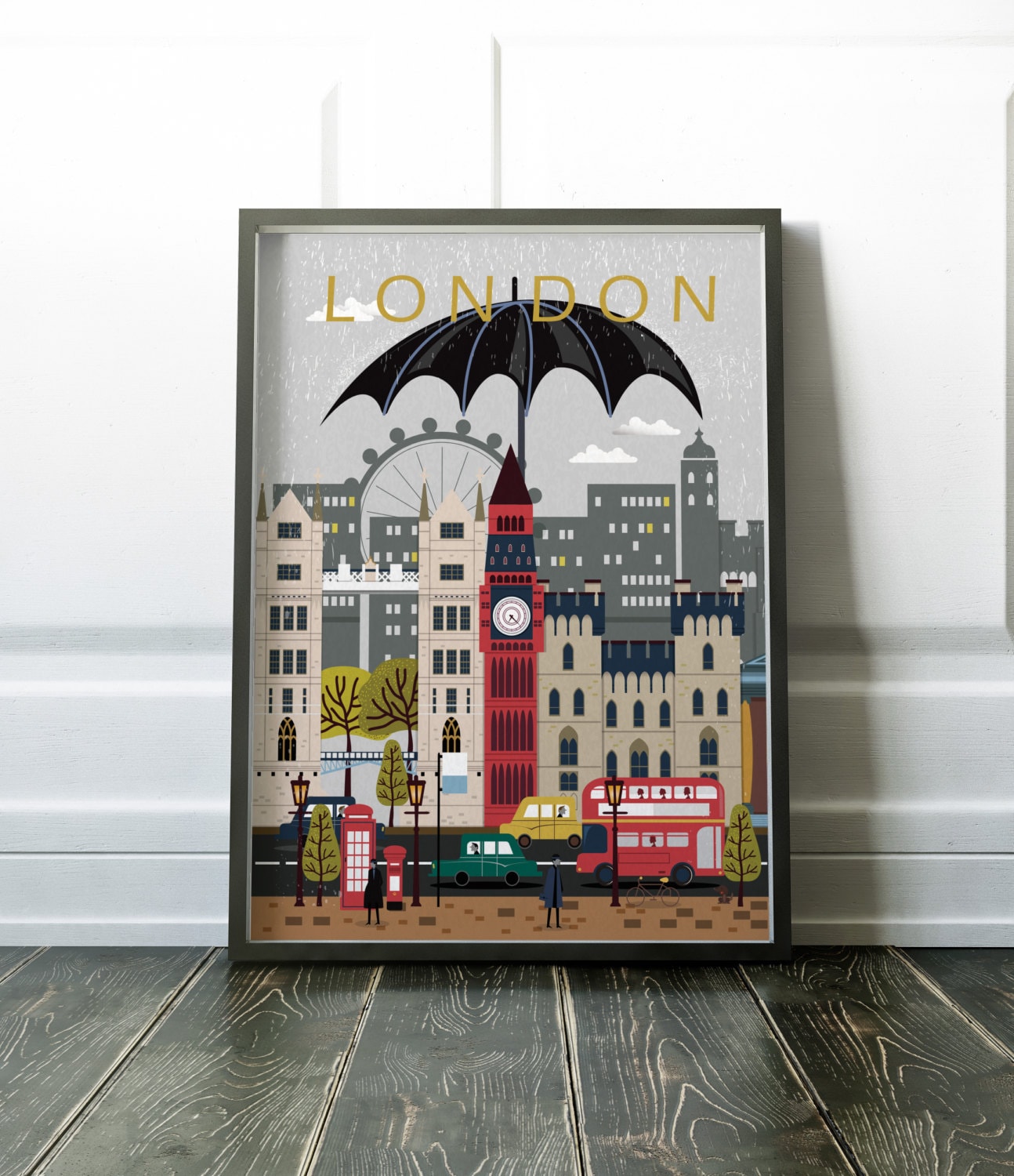 London City Poster Travel Print Wall Art Modern City