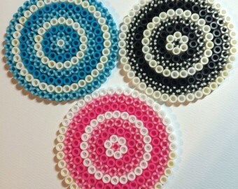 Perler bead coasters | Etsy