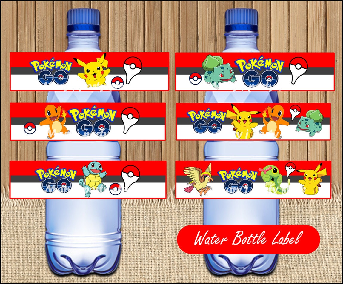 Pokemon Water Bottle Stickers
