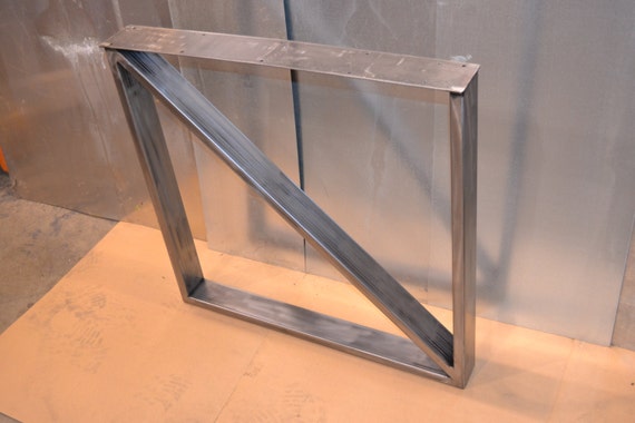 Steel Metal Table Legs Rectangular Cross Brace by CustomTableLegs