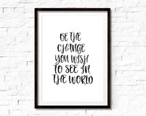 Unique be the change you wish to see in the world related items | Etsy