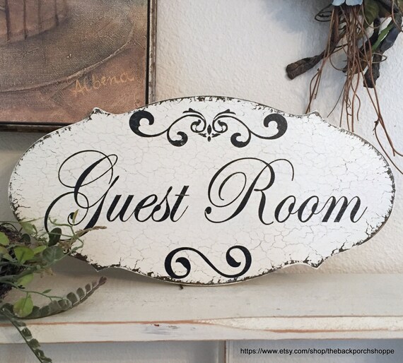 Items similar to GUEST ROOM, Guest Room Sign, Home Decor, Shabby Chic ...