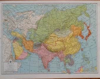 1930s asia map | Etsy