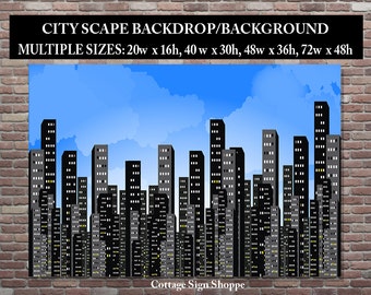 Skyline backdrop | Etsy