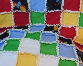 Fleece rag quilt | Etsy