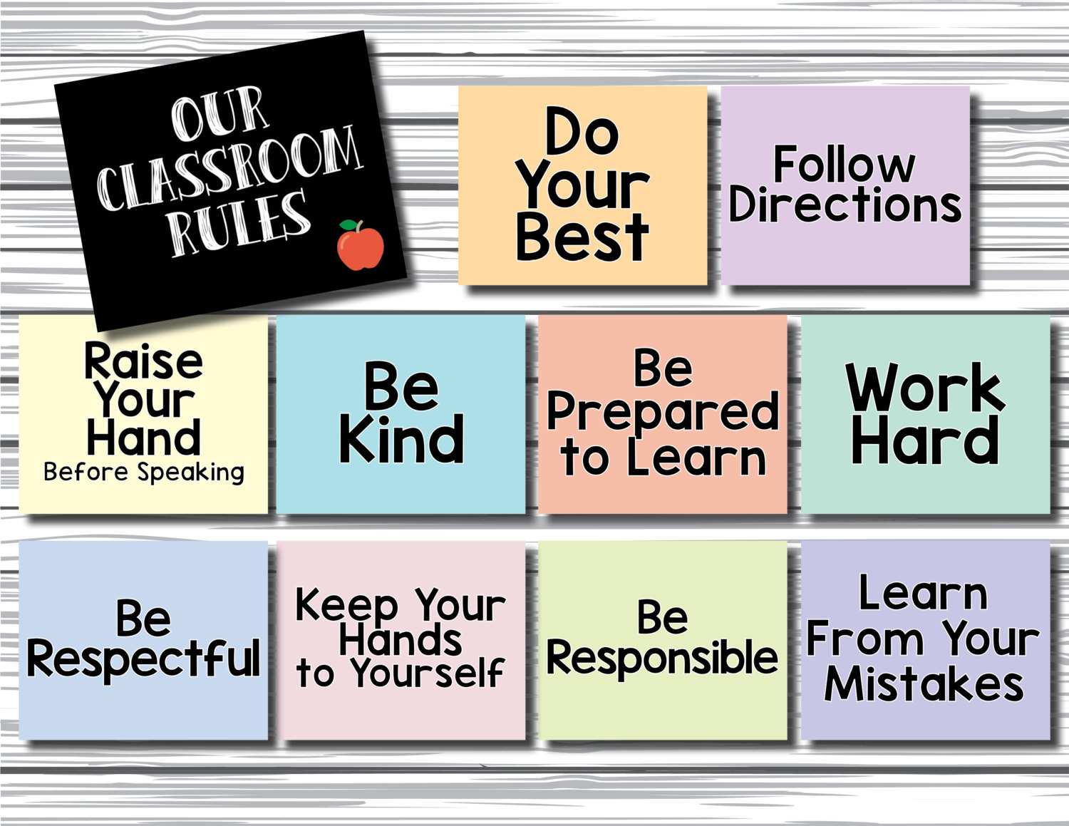 Printable Classroom Rules Signs Inspirational Art Be