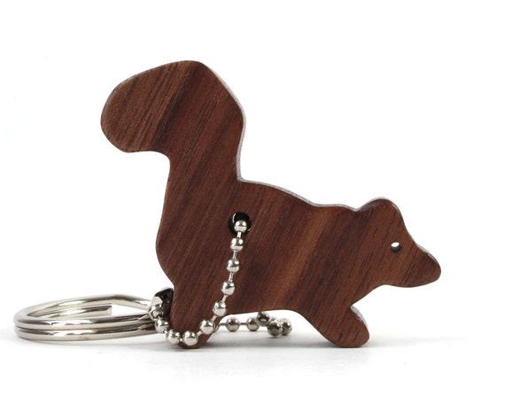 Wood Skunk Key Chain Skunk Accessories Woodland Animal