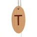 Personalized Initial Key Chain Wood Letter T Keychain Single