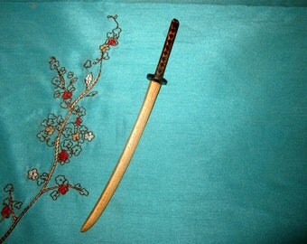 Hair Stick Fantasy Sword 8 Hair Toy in Oak by AKCWoodworking