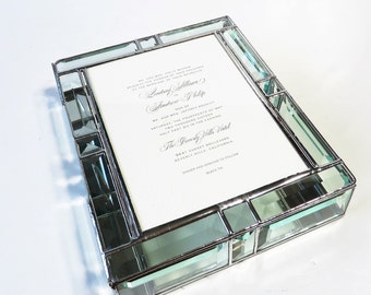 Glass invitation | Etsy