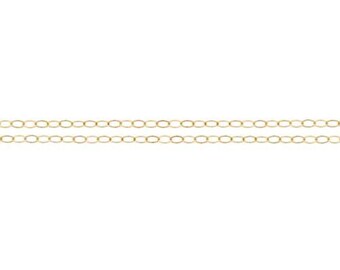 14k Gold Filled Flat Cable Chain 2x1.5 mm basic flat cable
