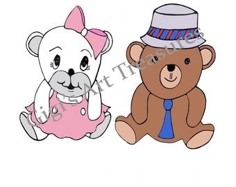 Bear digi stamp | Etsy