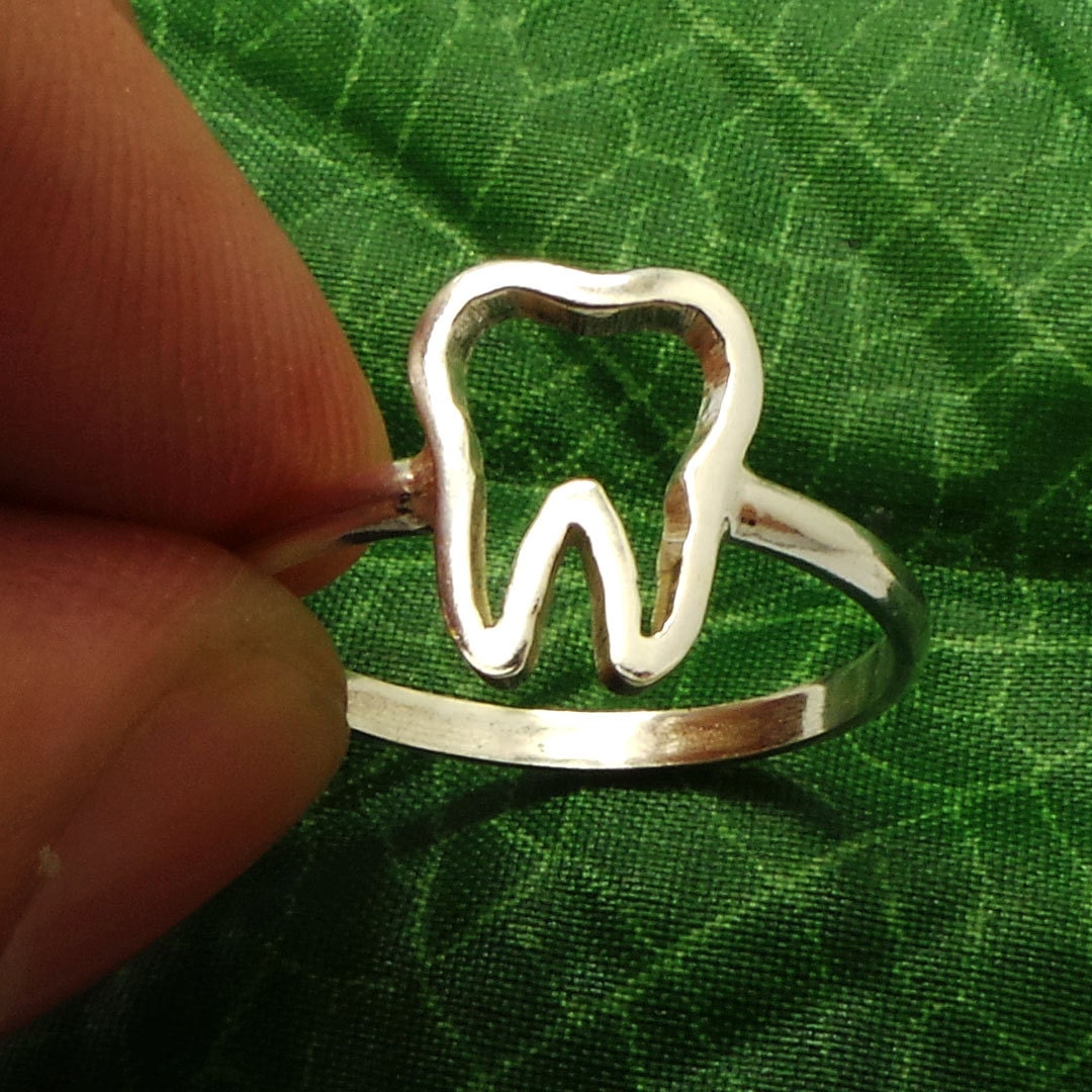Silver Tooth Ring Tooth Jewelry Teeth Ring Teeth Jewelry