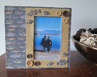 5x7 Music Themed Hand Decorated Picture Frame by FrameCreations