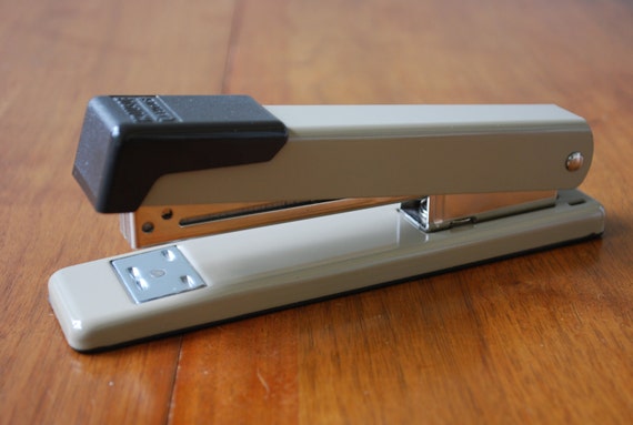 Vintage Stanley Bostitch desktop Stapler two tone brown