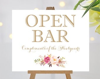 Open bar sign | Etsy