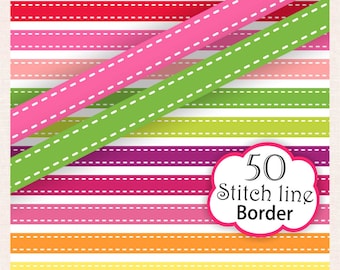 Stitch border | Etsy