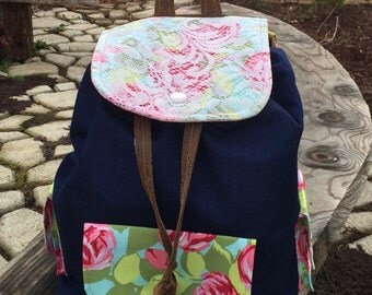 Floral backpack | Etsy