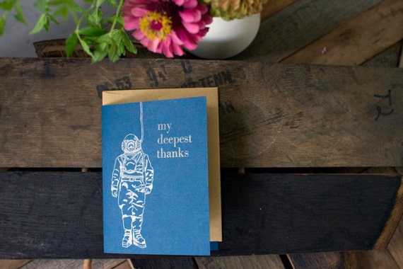 My Deepest Thanks Letterpress Thank You Card
